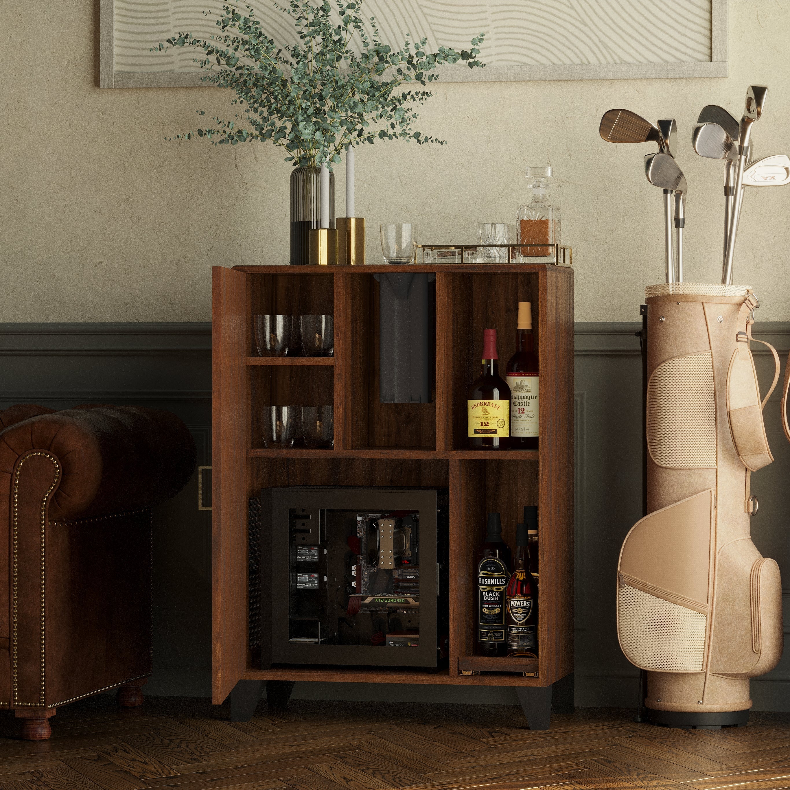 Grain and Green - Golf Sim Bar/Cabinet – Servita